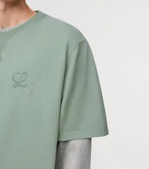 Loewe Cotton-blend Anagram T-shirt - Green