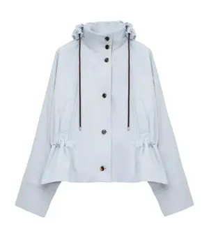 Loewe Peplum-hem Hooded Parka