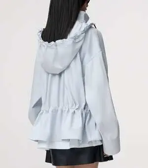 Loewe Peplum-hem Hooded Parka