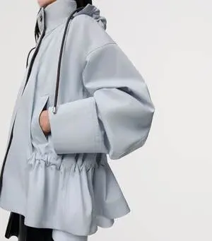 Loewe Peplum-hem Hooded Parka