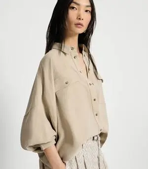 Brunello Cucinelli Twill Shirt - Beige