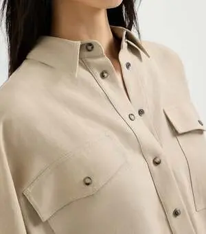 Brunello Cucinelli Twill Shirt - Beige
