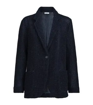 Brunello Cucinelli Cotton-blend Net Blazer