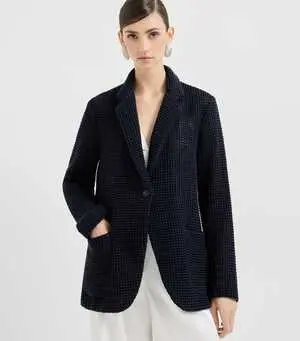 Brunello Cucinelli Cotton-blend Net Blazer