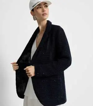 Brunello Cucinelli Cotton-blend Net Blazer