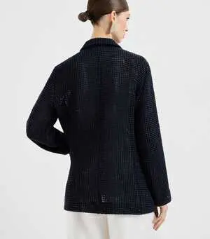 Brunello Cucinelli Cotton-blend Net Blazer