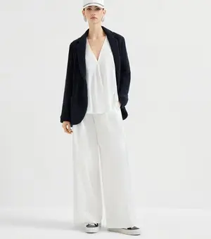 Brunello Cucinelli Cotton-blend Net Blazer