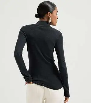 Brunello Cucinelli Virgin Wool-cashmere Half-zip Sweater - Black