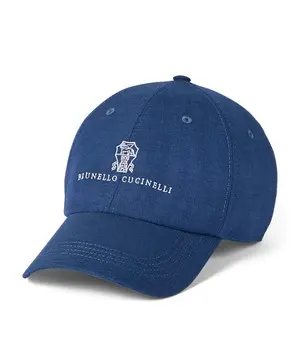 Brunello Cucinelli Wool Fresco Baseball Cap Blue