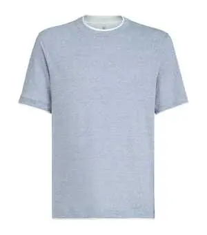 Brunello Cucinelli Linen-cotton Faux-layered T-shirt