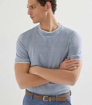 Brunello Cucinelli Linen-cotton Faux-layered T-shirt