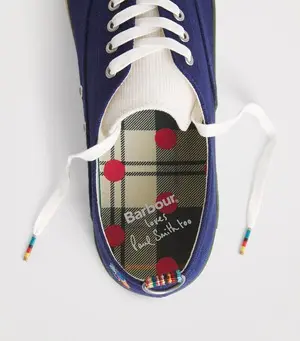 Barbour X Paul Smith Embroidered Low-top Sneakers