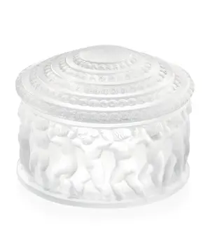Lalique Crystal Enfants Jewellery Box - Clear