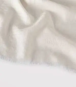 Mulberry Wool-silk Jacquard Scarf - Neutral