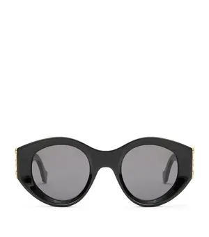 Loewe Maxi Anagram Butterfly Sunglasses - Black