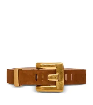 Balmain Suede Anthem Belt - Brown