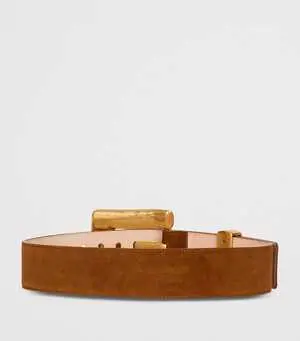 Balmain Suede Anthem Belt - Brown