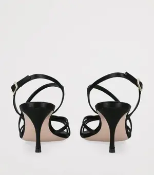ROGER VIVIER Mini Flower Strass Heeled Sandals - Black