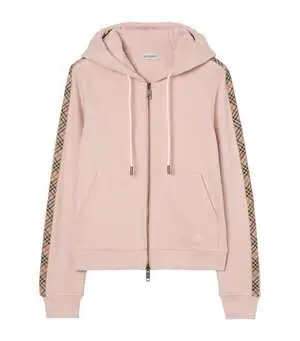 Burberry Cotton Zip-up Hoodie - Pink