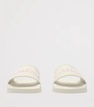Burberry Logo Slides - Beige
