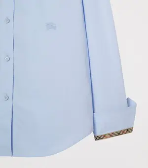 Burberry Cotton Poplin Ekd Shirt - Blue