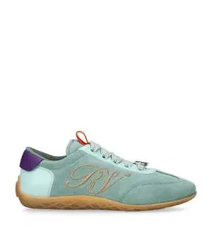 Women's Satin and Suede Sneakers