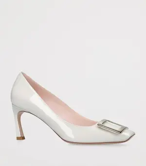 ROGER VIVIER Leather Belle Vivier Trompette Pumps - White