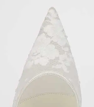 CHRISTIAN LOUBOUTIN Miss Z Lace Pumps 100 - White