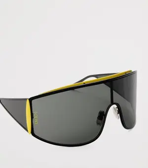 Loewe Metal Speed Shield Sunglasses - Black