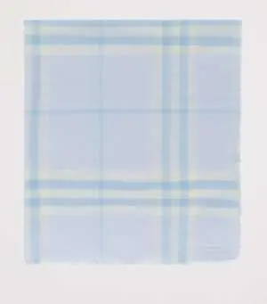 Burberry Wool Check Scarf - Blue