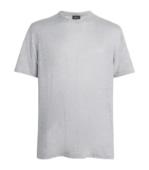 Brioni Linen-cotton Stripe T-shirt