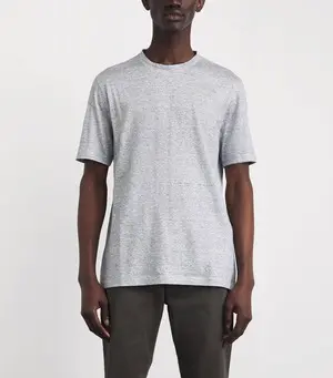 Brioni Linen-cotton Stripe T-shirt