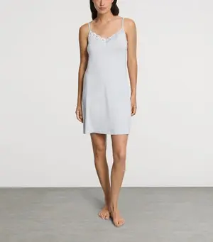 Hanro Natural Elegance Mini Nightdress - Blue