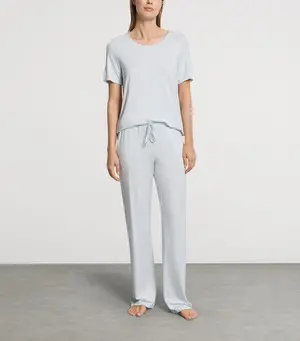 Hanro Natural Elegance Lounge Trousers - Blue