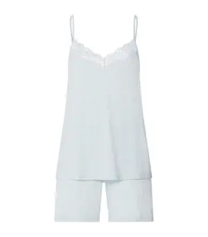 Hanro Natural Elegance Pyjama Set Blue