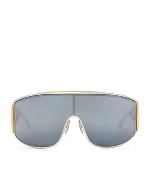 Loewe Metal Speed Shield Sunglasses - Silver