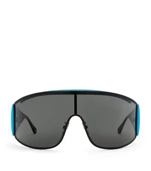 Loewe Metal Speed Shield Sunglasses - Black