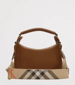 Burberry Calfskin B Clip Messenger Bag