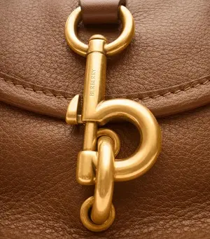 Burberry Mini Calfskin B Clip Messenger Bag - Brown