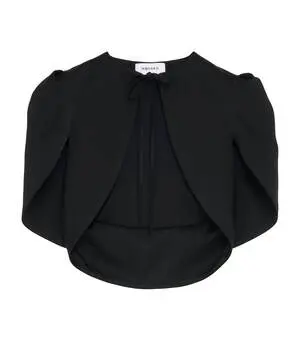 Alexander McQueen Cropped Crepe Jacket