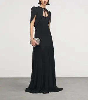 Alexander McQueen Cropped Crepe Jacket