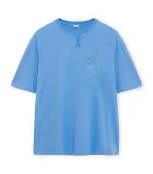 Loewe Cotton-blend Anagram T-shirt - Blue