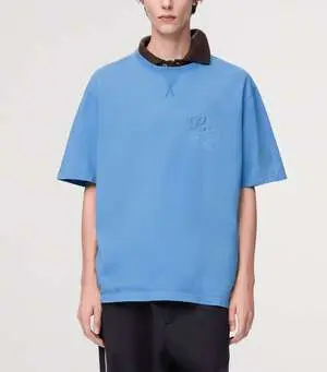 Loewe Cotton-blend Anagram T-shirt - Blue