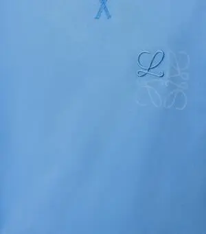 Loewe Cotton-blend Anagram T-shirt - Blue
