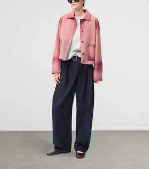 Loewe Lambskin Turn-up Jacket - Pink
