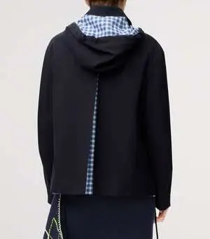 Loewe Hooded Bomber Jacket - Navy