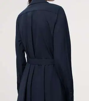 Loewe Cotton-blend Asymmetric Midi Dress - Navy