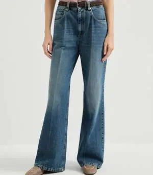 Brunello Cucinelli Flared Jeans - Blue