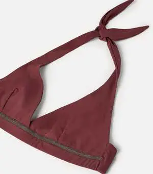 Brunello Cucinelli Halterneck Bikini Top