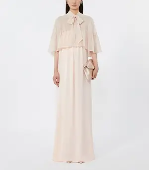 Max Mara Satin Clutch With Chain Strap - Pink